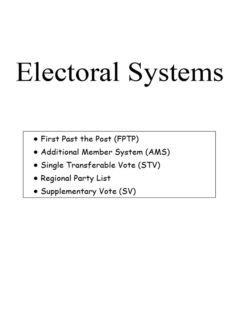 13 Other Electoral Systems Workbook | PDF | Political Law | Voting