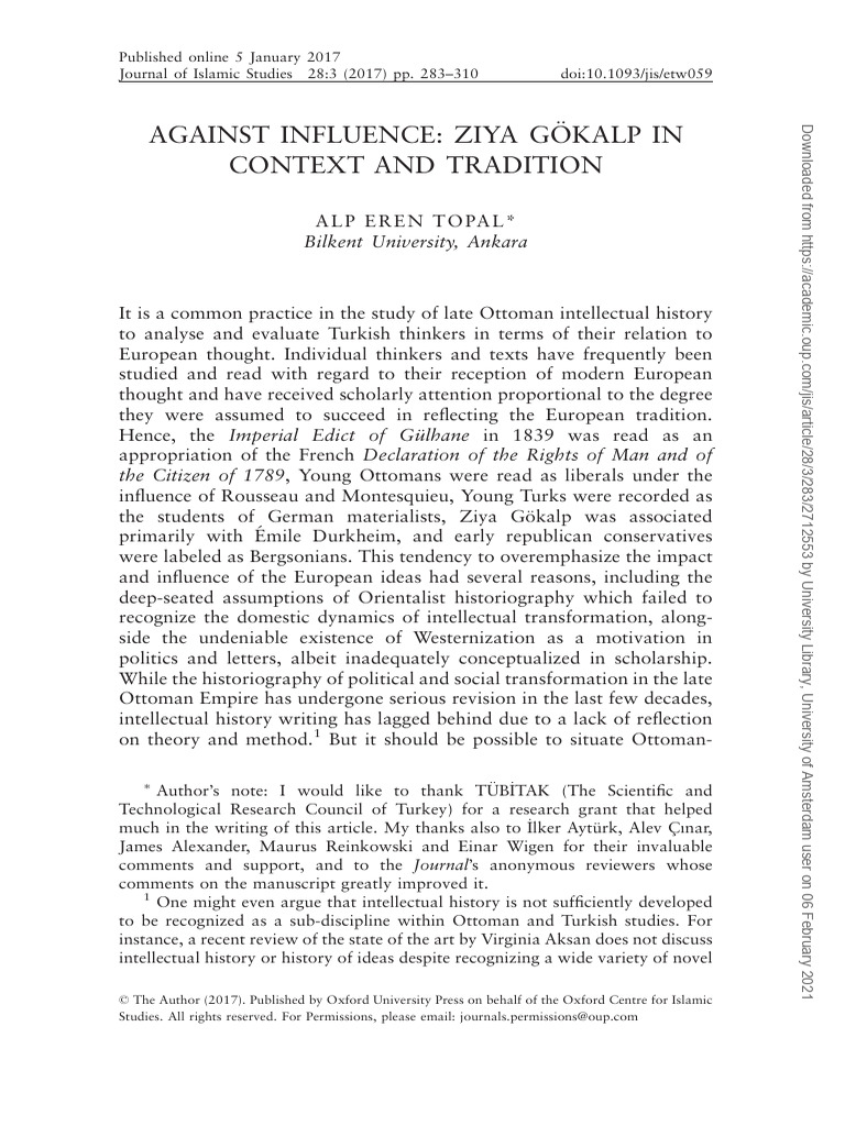 Alp Eren Topal - Against Influence | PDF | Sufism | Émile Durkheim