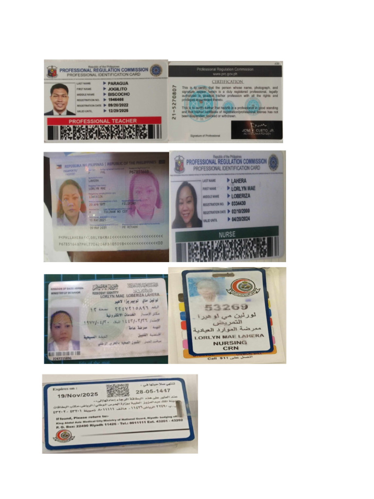 Lorlyn and I license cards | PDF