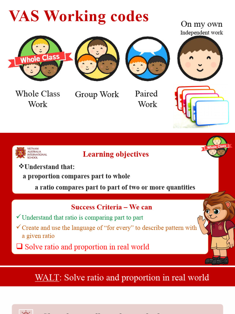 VAS Working Codes: On My Own | PDF | Ratio | Mathematics