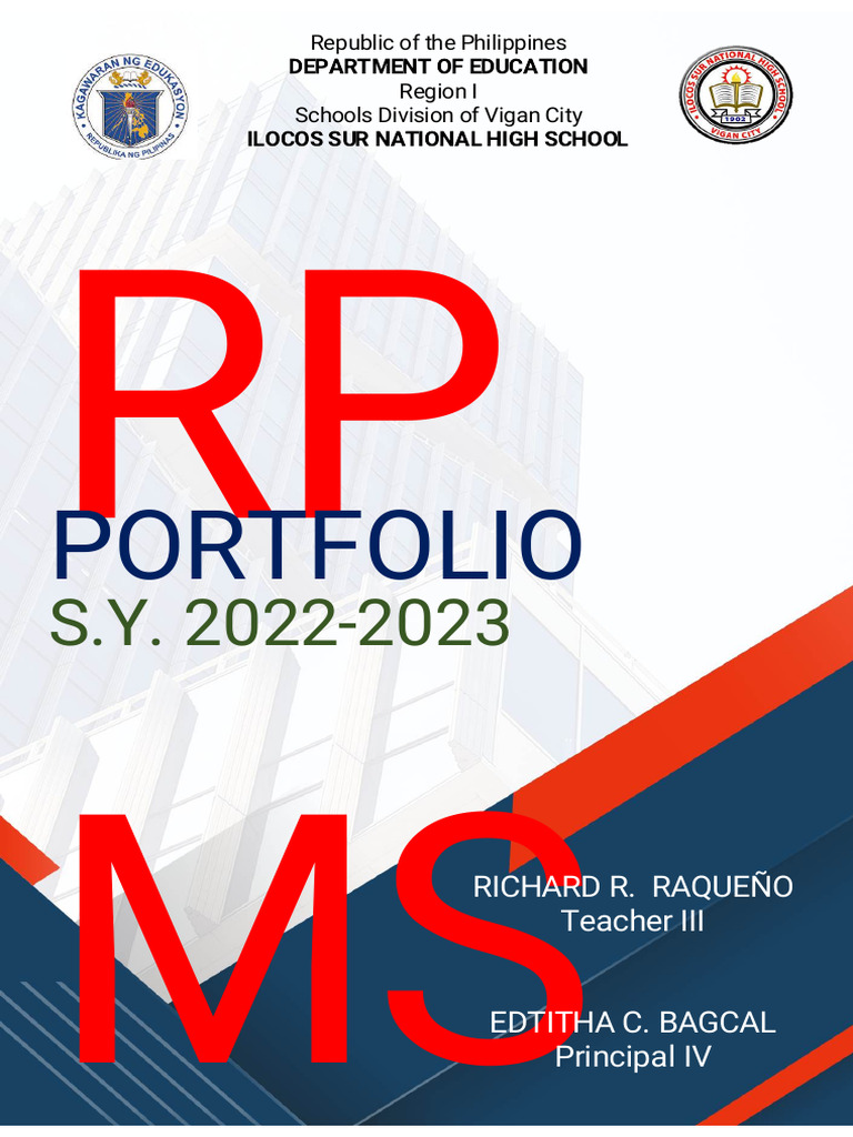 RPMS Eportfolio Template Richard Raqueno | PDF | Educational Assessment ...