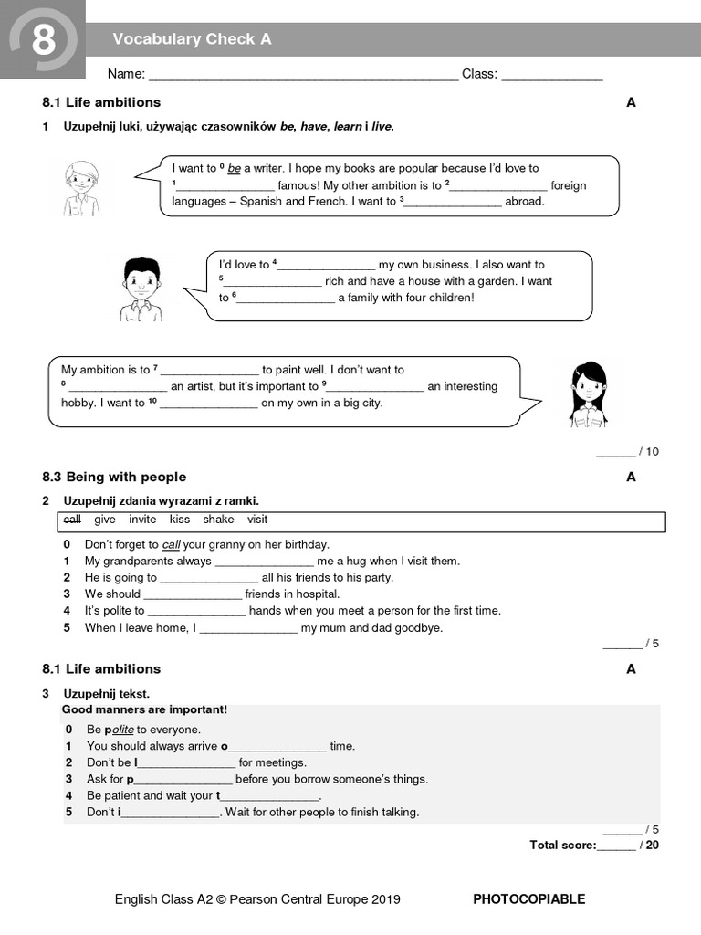 A2 English Class Vocabulary Check | PDF | Home & Garden