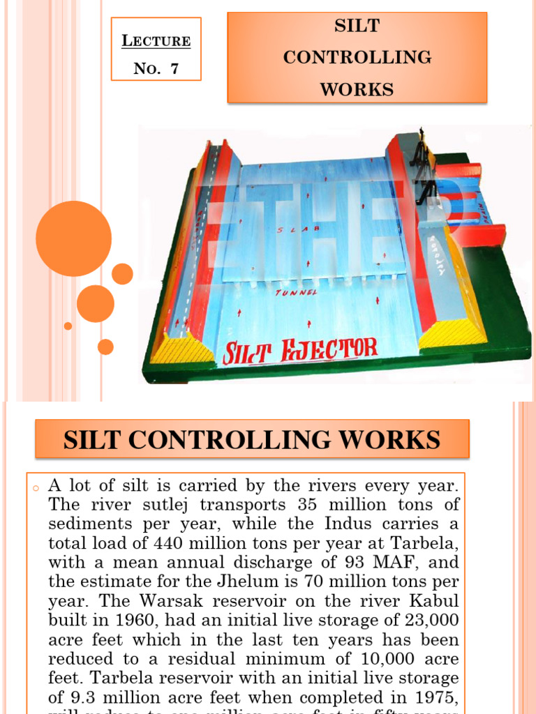 Lecture-7 SILT CONTROLLING WORKS | PDF | River | Canal