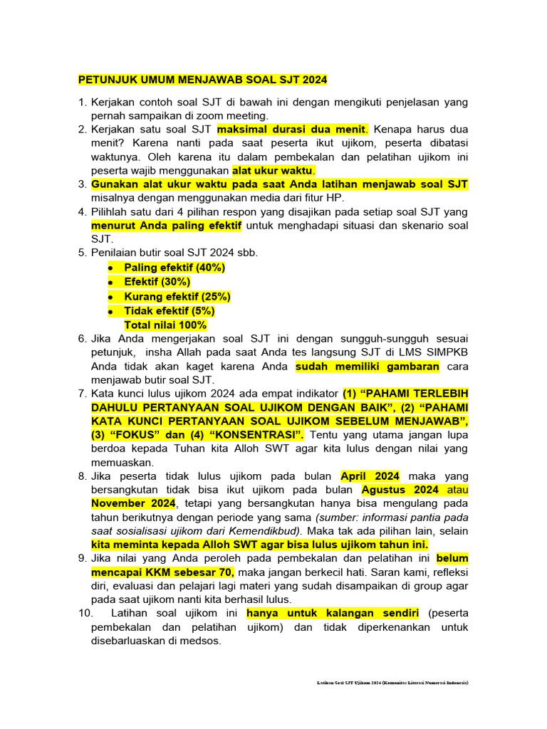 Soal Ujikom April Untuk Guru Dan KS Latihan 2 | PDF