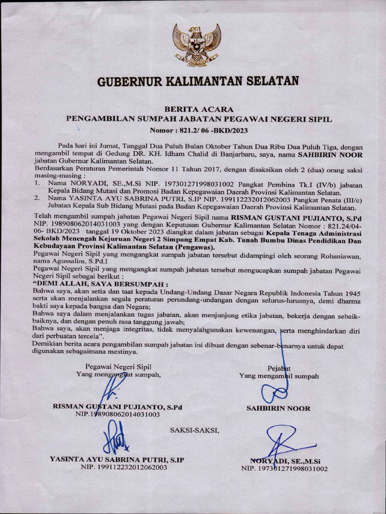 Sk Ktas Gubernur | PDF