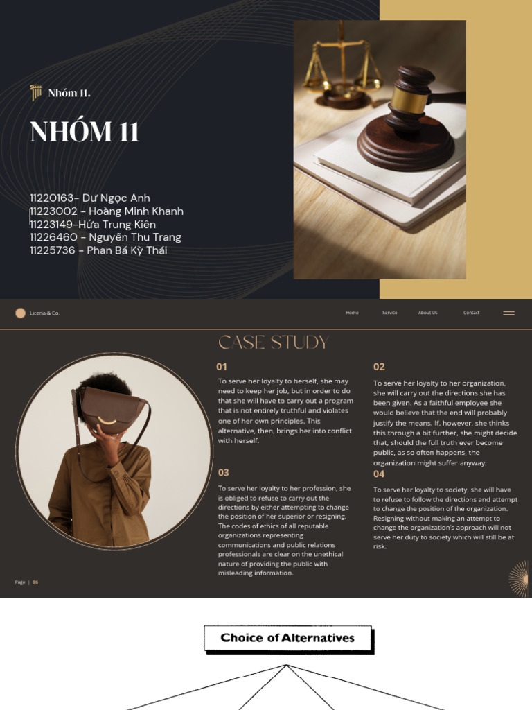 Case Study Nhóm 11 | PDF | Deception | Integrity