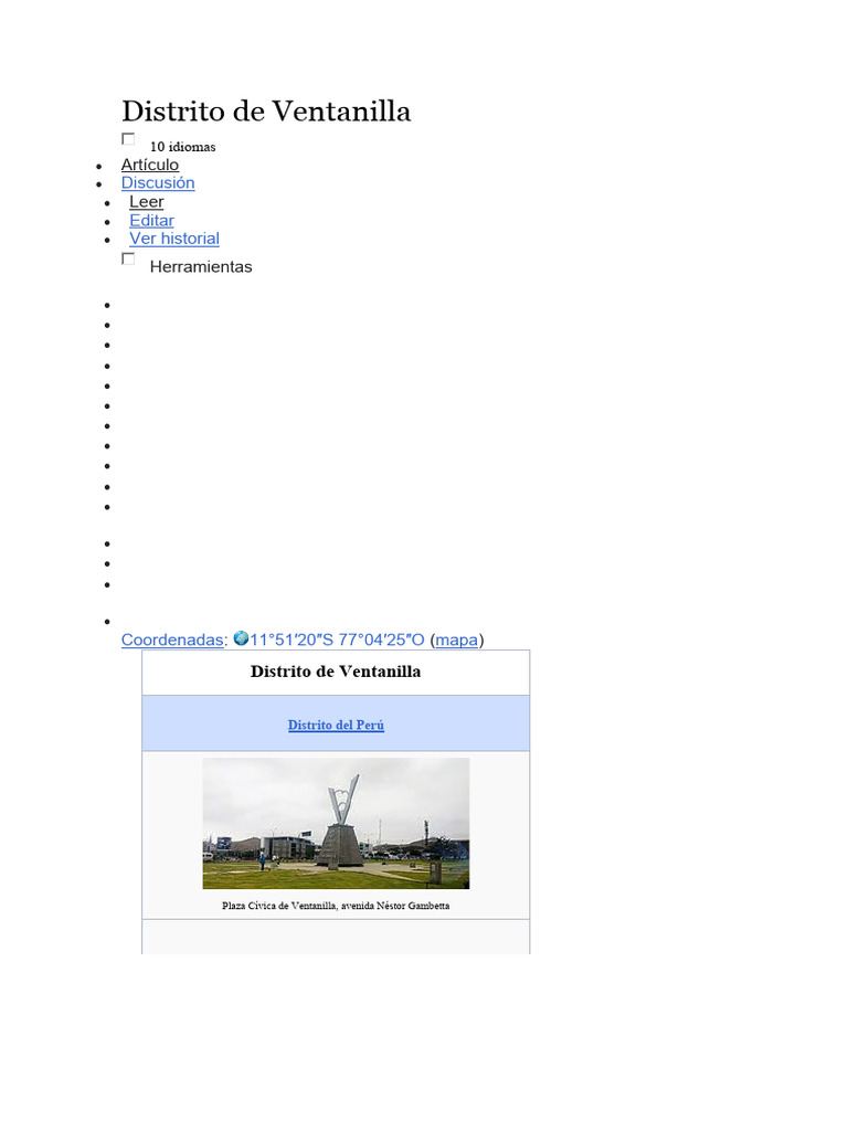 Distrito de Ventanilla | PDF | Ciencias de la Tierra