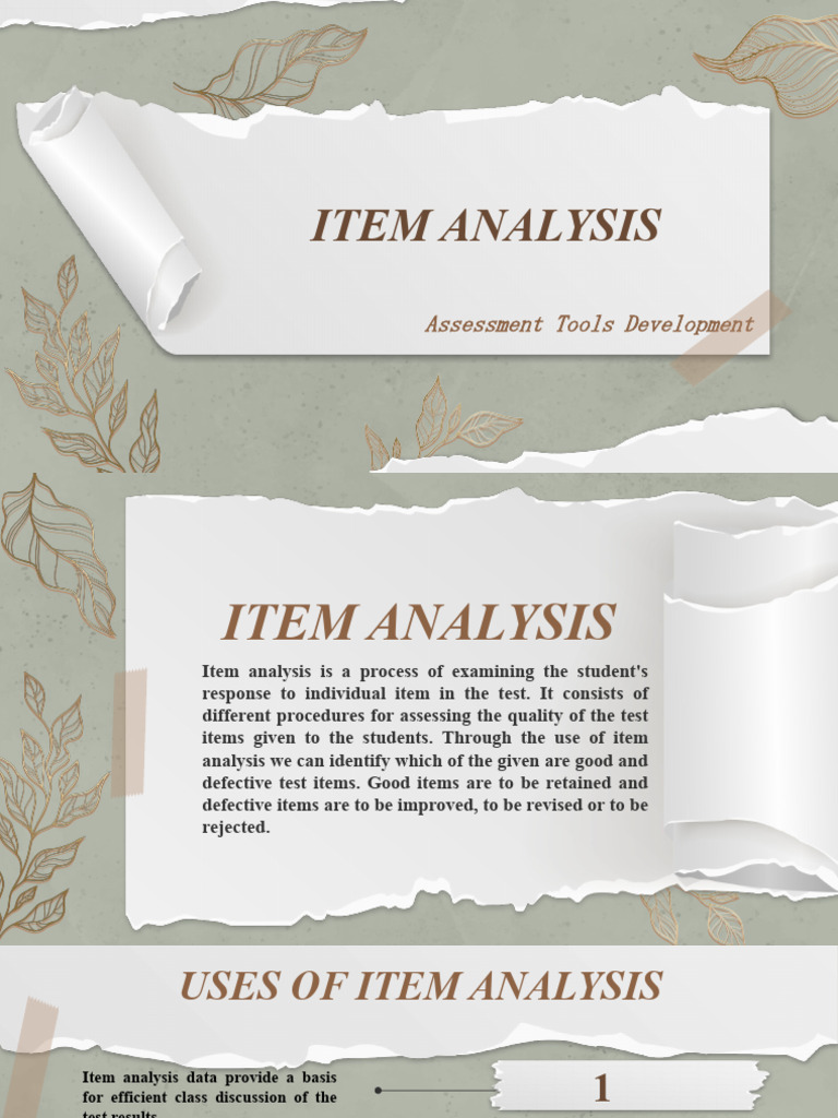 Item Analysis-ppt 2_083033 | PDF | Cognition