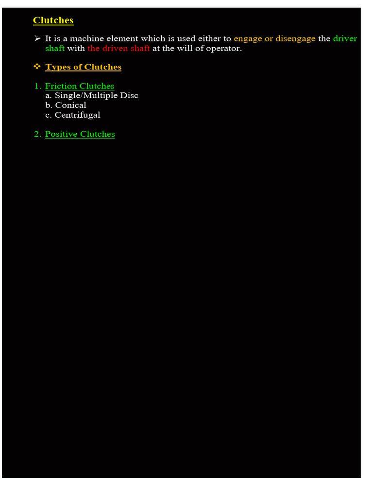 04 Clutches | PDF | Clutch | Force