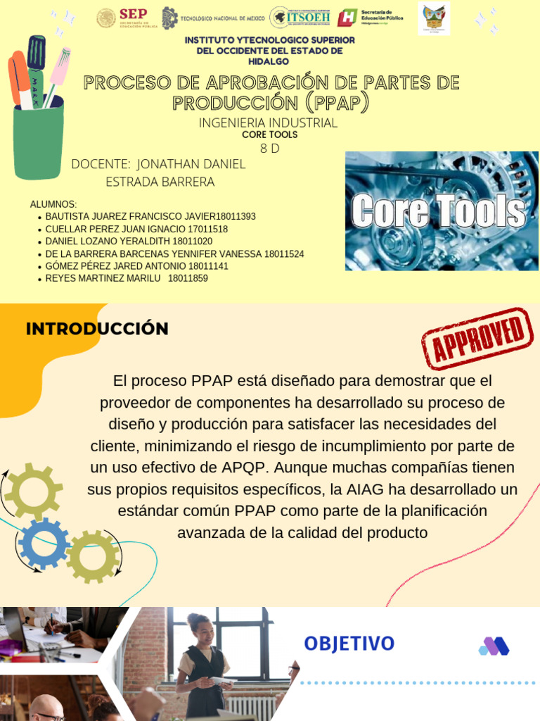 Proceso de Aprobación de Partes de Producción (PPAP) 4.5 y 4.6 | PDF ... Proceso de Aprobación de Partes de Producción (PPAP) 4.5 y 4.6 | PDF ...