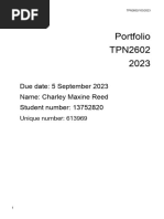 Tpn3703 Portfolio September | PDF