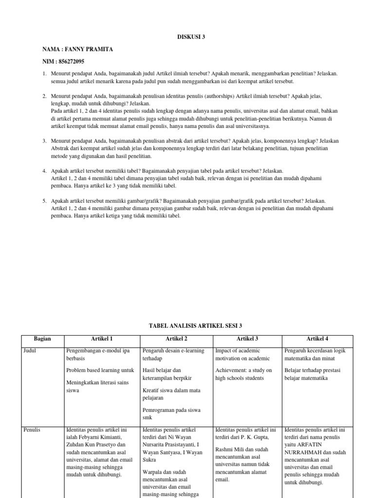 DISKUSI 3 Teknik Penulisan Karil 1 | PDF | Seni & Disiplin Bahasa