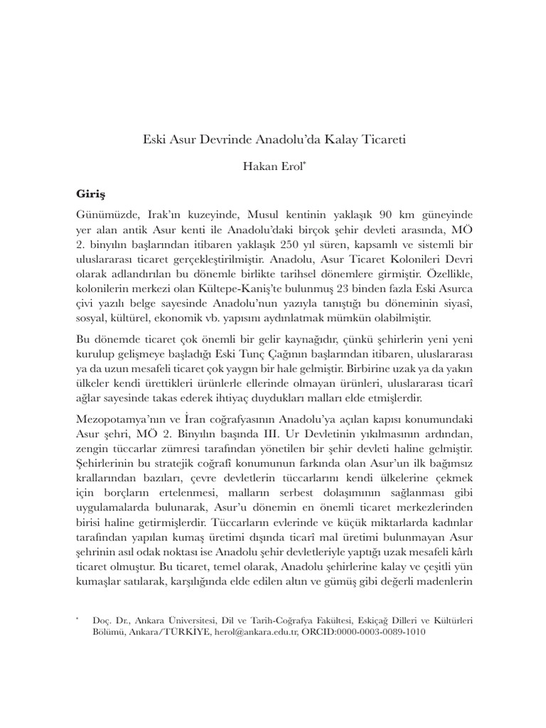 Eski Asur Devrinde Kalay Ticareti | PDF
