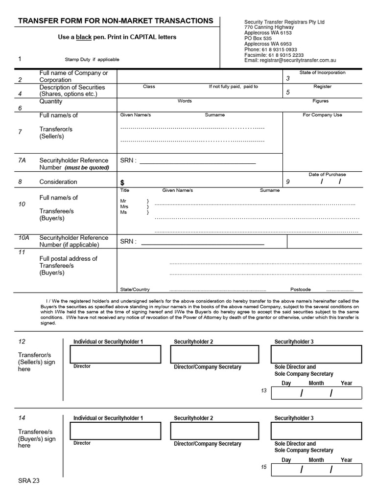 Share Standard Transfer | PDF | Securities (Finance) | Investing