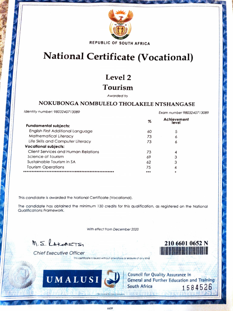 Level 2 Certificate | Download Free PDF | Vocational Education ...