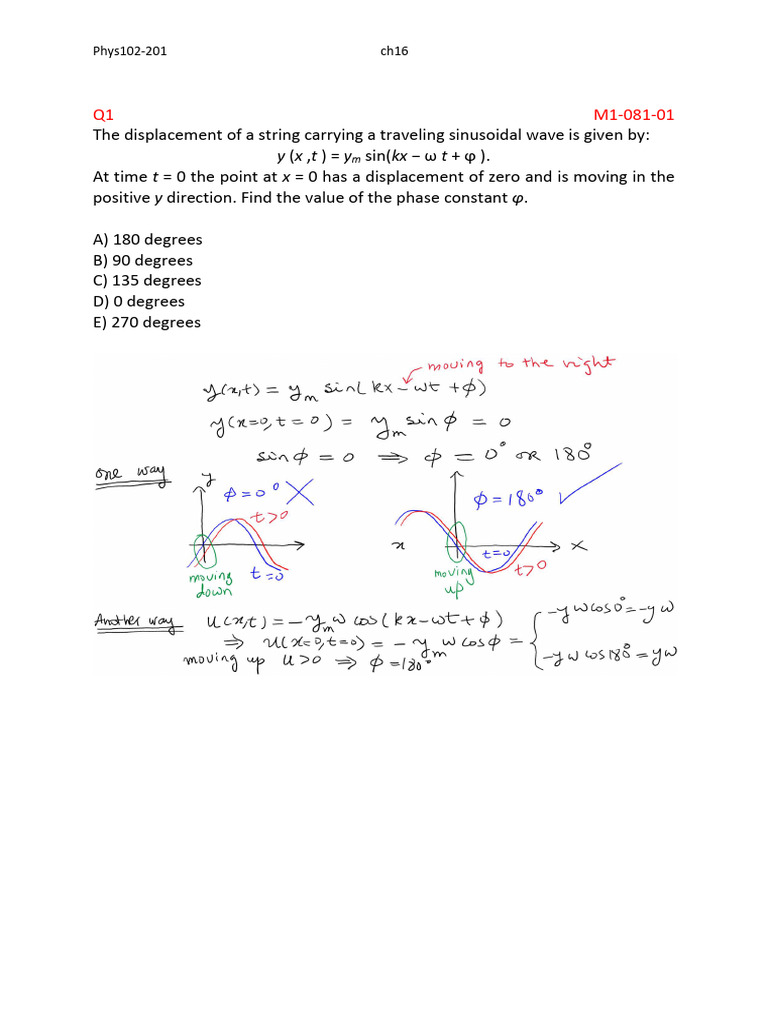 Physics Wave Questions and Solutions | PDF | Waves | Normal Mode