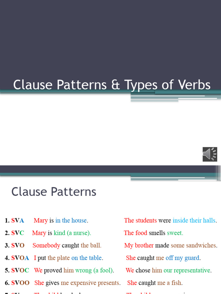 Lec 3 Clause Patterns Lec 3 (Audio Recorded) | PDF | Adverb | Linguistics
