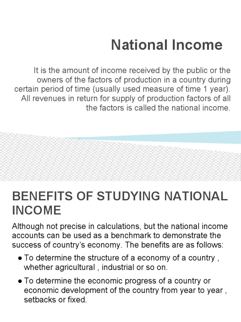 National Income | PDF | Measures Of National Income And Output | Income