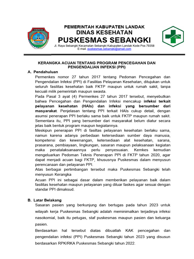 551a KAK PPI | PDF | Pengembangan Diri | Kesehatan Holistik