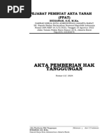 Contoh Akta - Pemberian Hak Tanggungan (APHT) | PDF