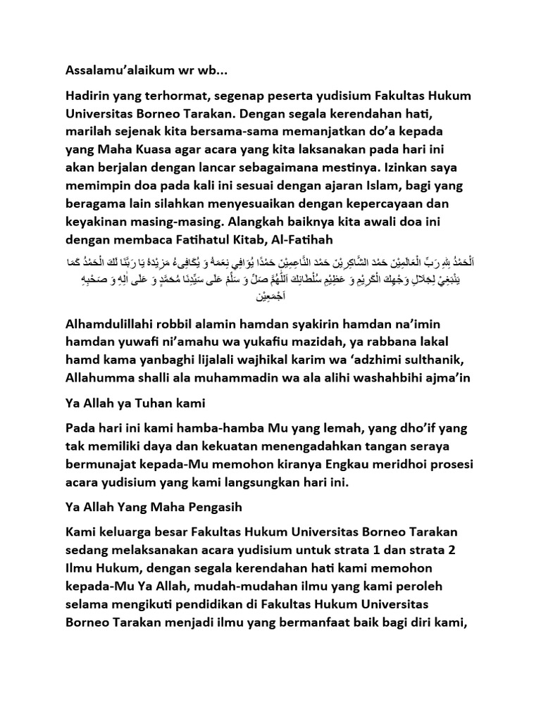 Doa Yudisium-1 | PDF