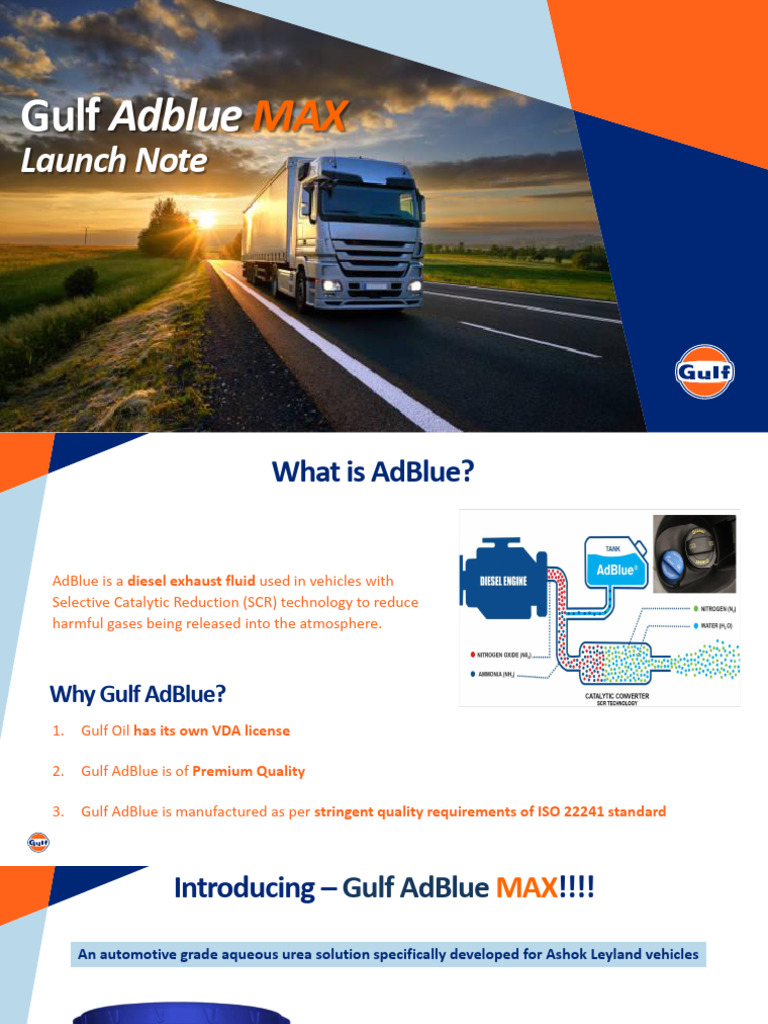 Adblue Max Launch Note - Channel | PDF | Air Pollution | Vehicle Technology