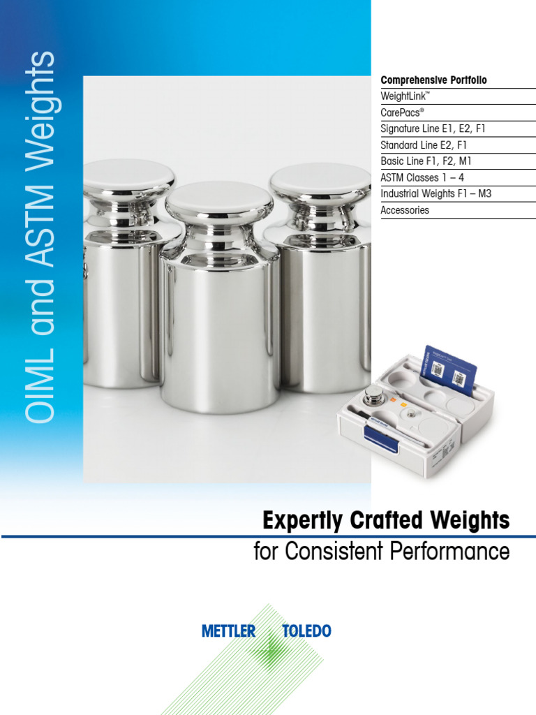BR OIML ASTM Weights EN US | PDF | Calibration | Kilogram