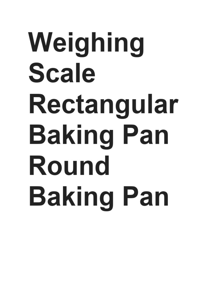 Weighing Scale | PDF