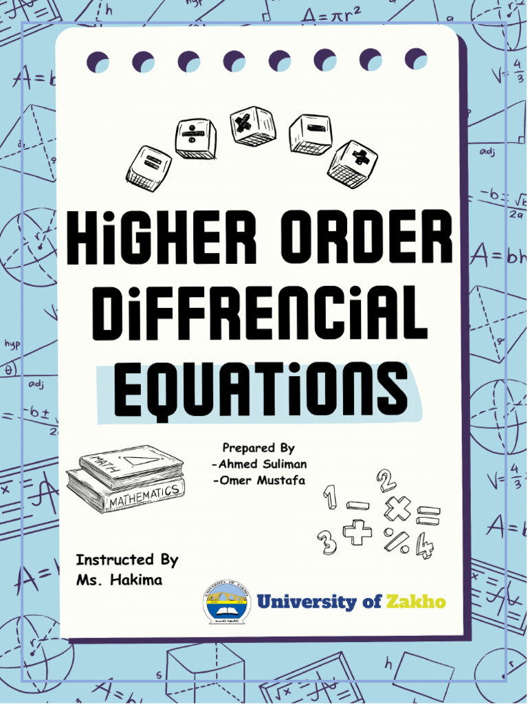 Solving Higher-Order Differential Equations | PDF | Ordinary ...