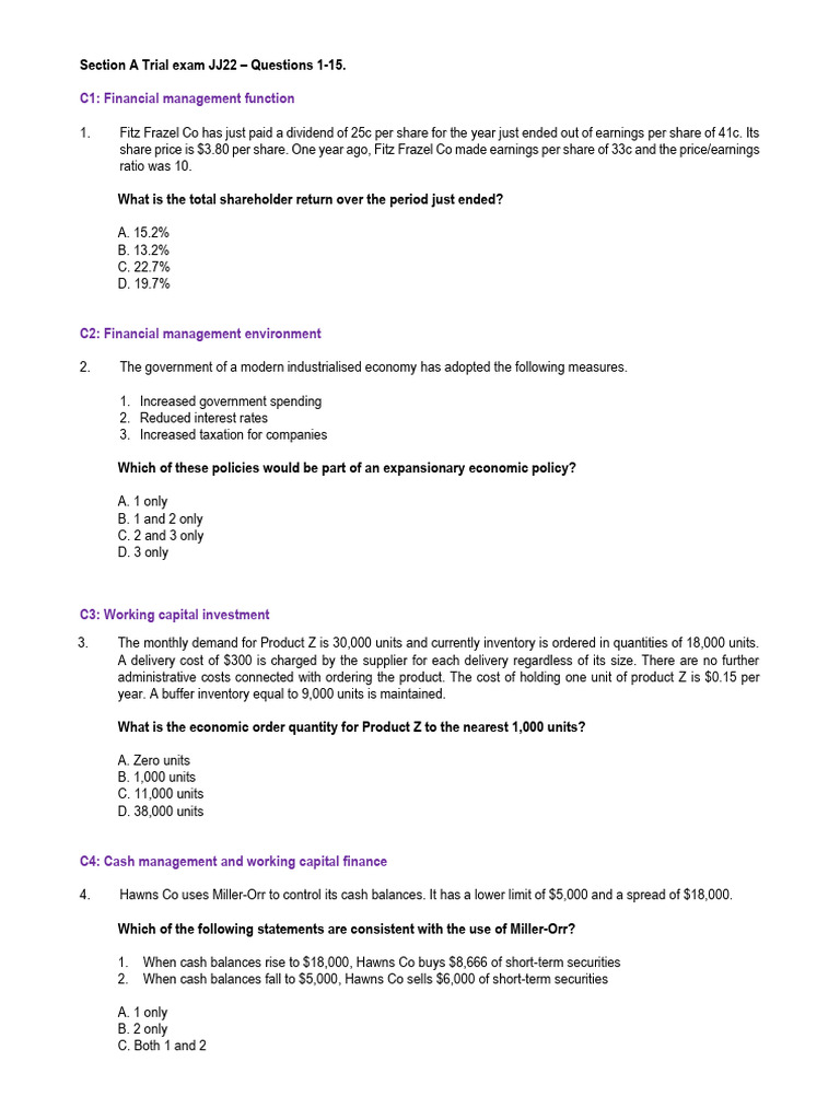 IRC SET 5_Q's | PDF | Valuation (Finance) | Interest