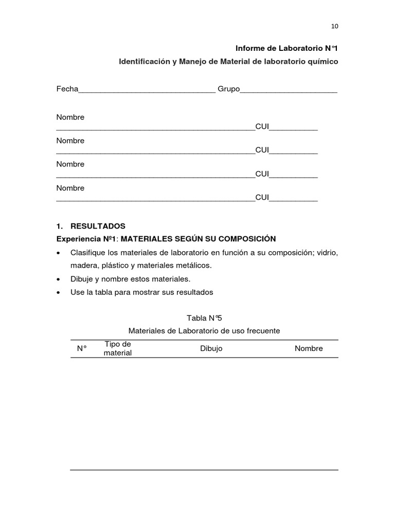 01-24a Identificación y Manejo de Material de Labo 240423 200312 | PDF | Solubilidad | Laboratorios