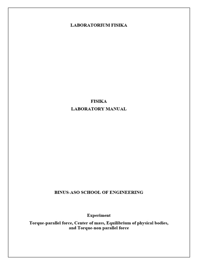 02 - Torque-Parallel Force, Center of Mass, Equilibrium of Physical ...