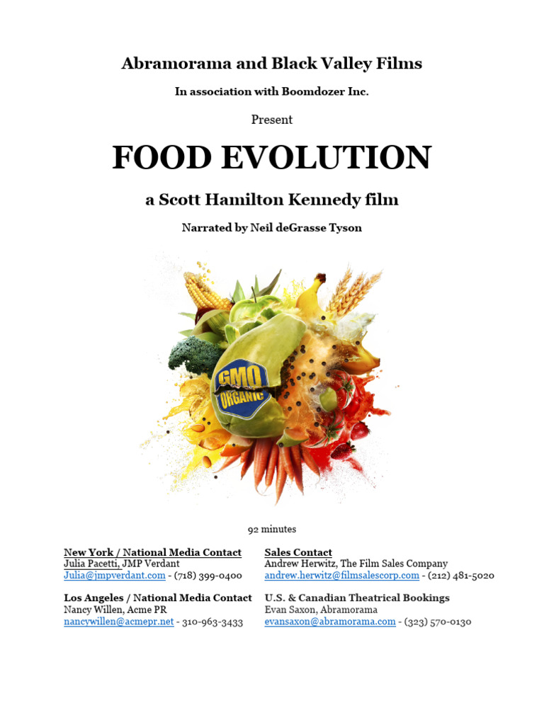 Food Evolution Press Kit | PDF