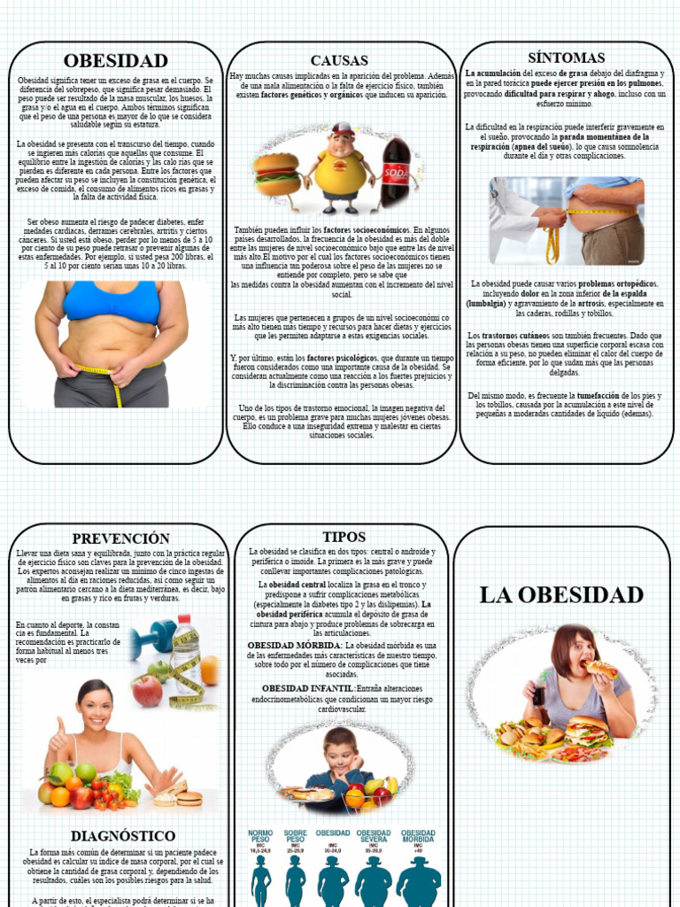 Triptico de La Obesidad 4 | Descargar gratis PDF | Obesidad | Tejido ... Triptico de La Obesidad 4 | Descargar gratis PDF | Obesidad | Tejido ...