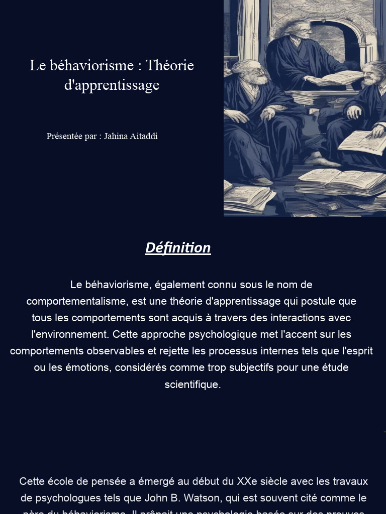Le Behaviorisme Theorie Dapprentissage | PDF | Behaviorisme | Psychologie