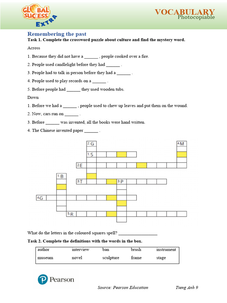 GS9 Unit 4 Extra - Vocabulary | PDF