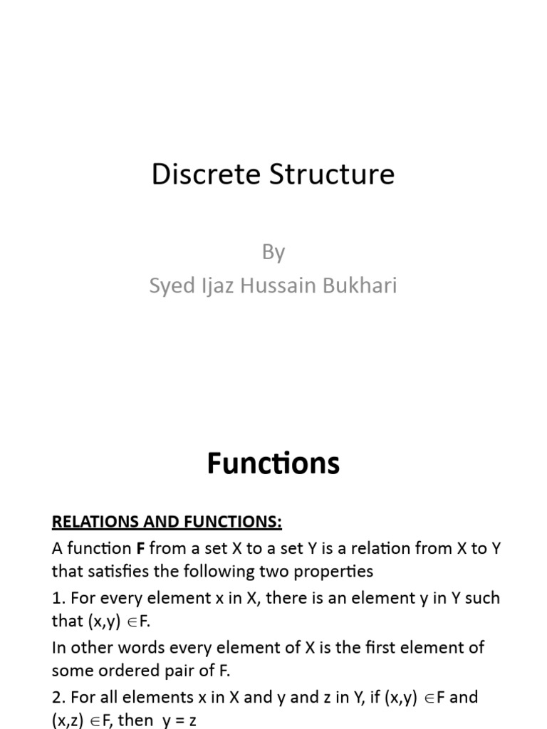 DSLec 10 | PDF | Function (Mathematics) | Mathematical Logic