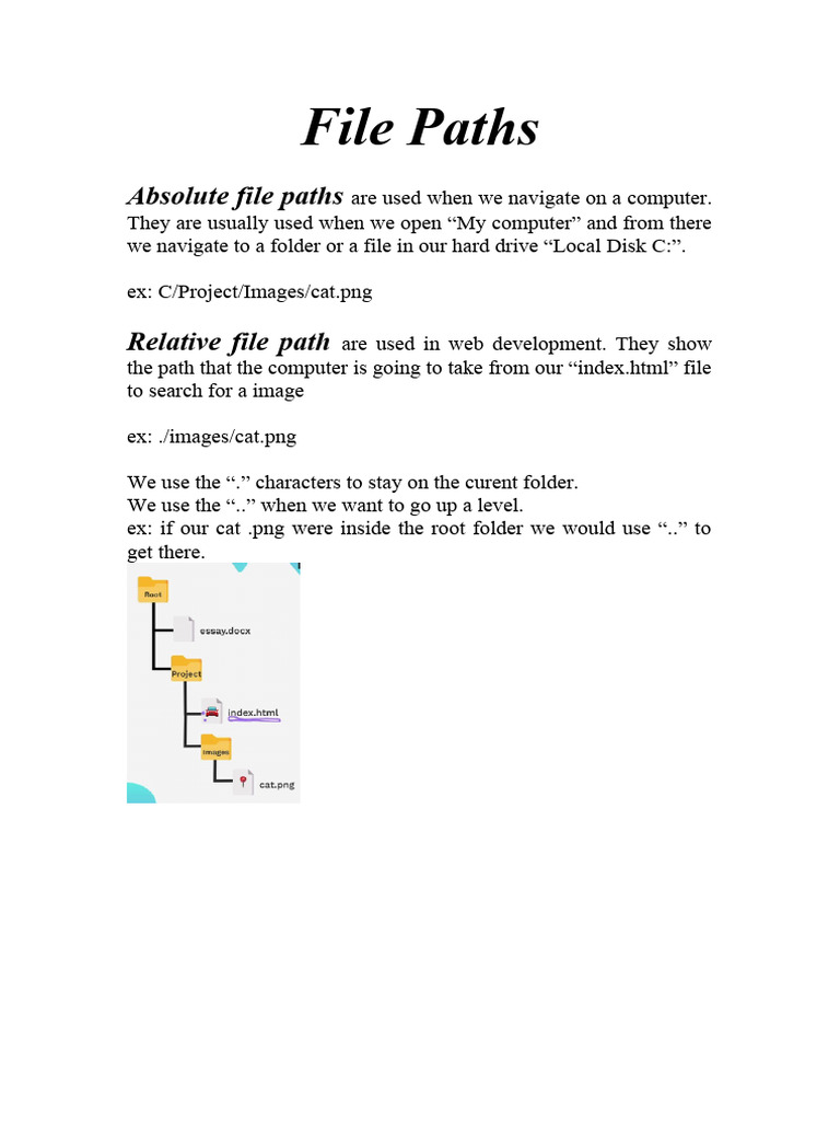 Absolute vs Relative File Paths | PDF | Computers