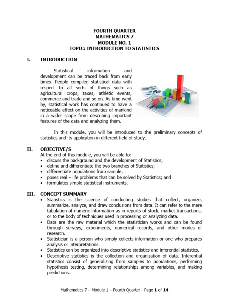 1 Introduction To Statistics | PDF | Statistics | Level Of Measurement