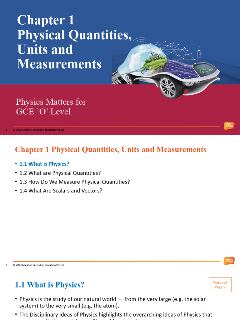 Chapter 1 - Physical Quantities, Units and Measurements | PDF | Euclidean Vector | Velocity