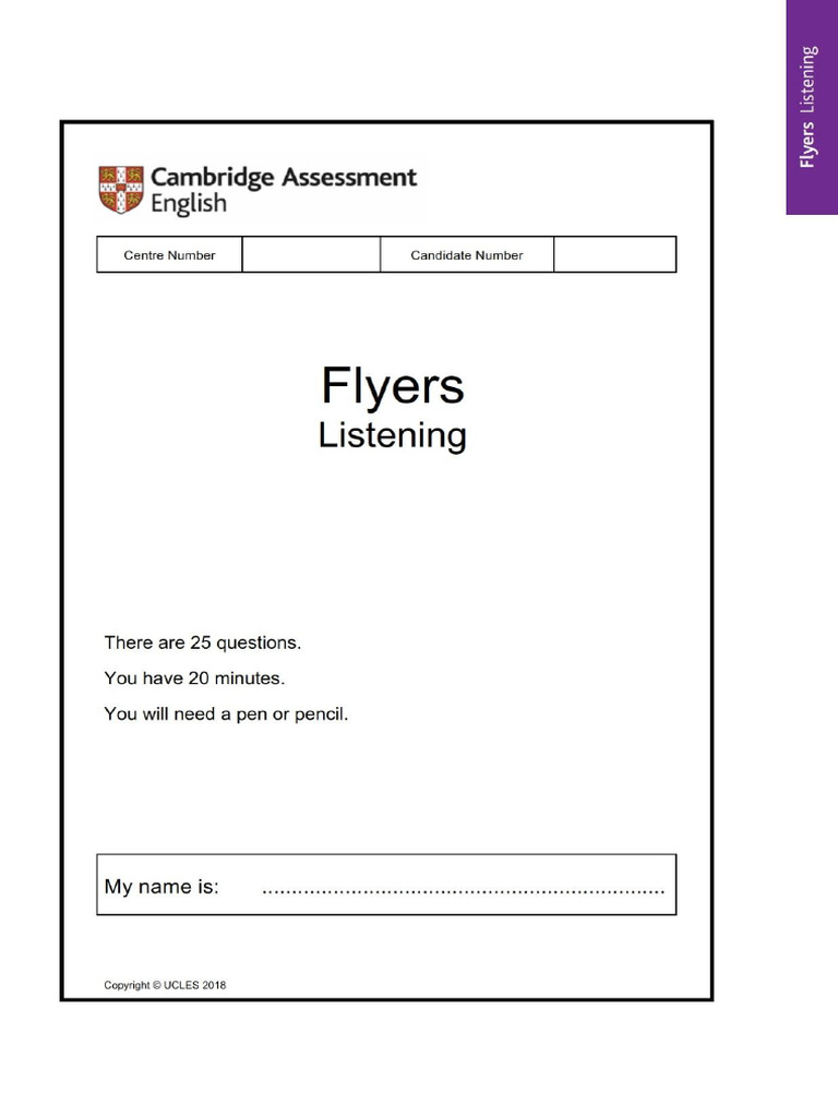 Flyers Listening Test3 | PDF