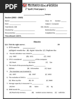 Class 2 Computer REVISION WORKSHEET T2 | PDF