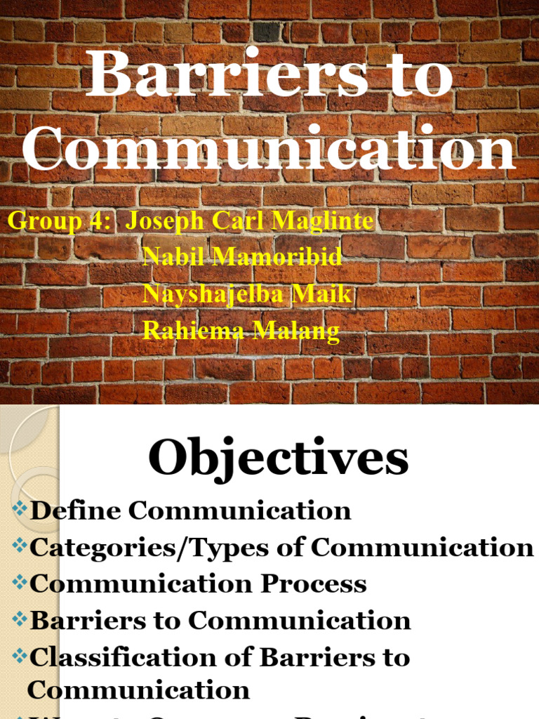 Understanding Communication Barriers | PDF | Communication | Nonverbal ...