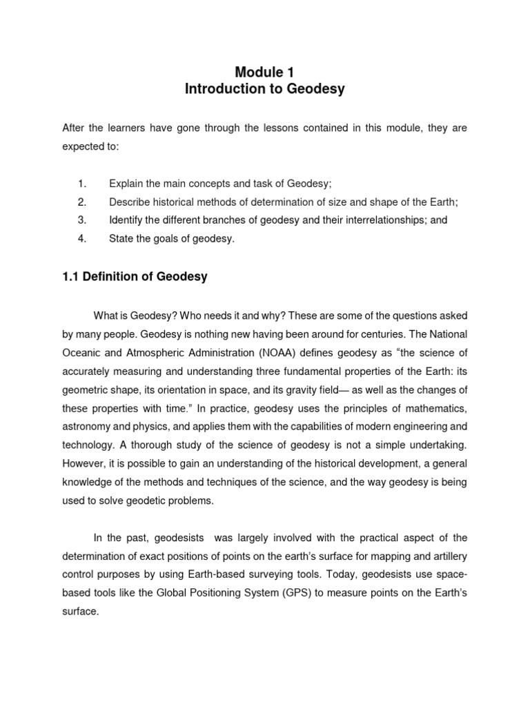 Module 1 Chapter 1 | PDF | Geodesy | Latitude Module 1 Chapter 1 | PDF | Geodesy | Latitude