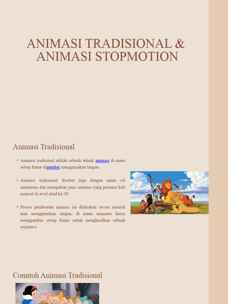 Animasi Tradisional Dan Stop Motion | PDF