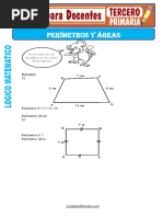 Guia de Area y Perimetro 3° | PDF | Rectángulo | Longitud