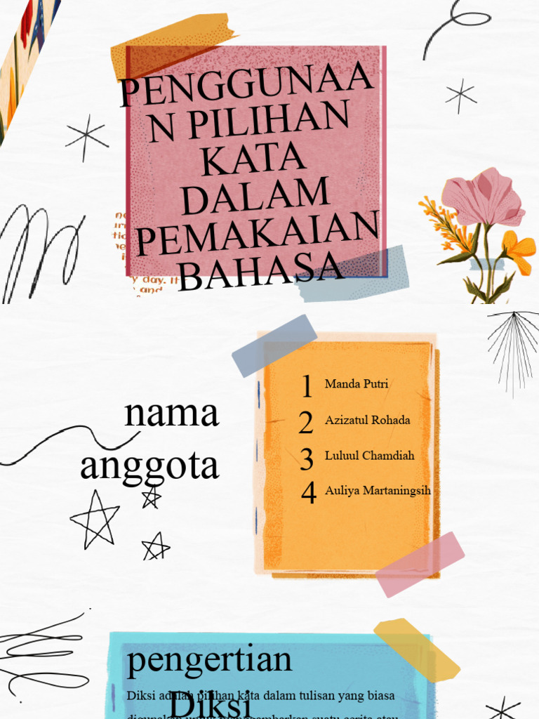 Pengertian Dan Penjelasan Diksi | PDF
