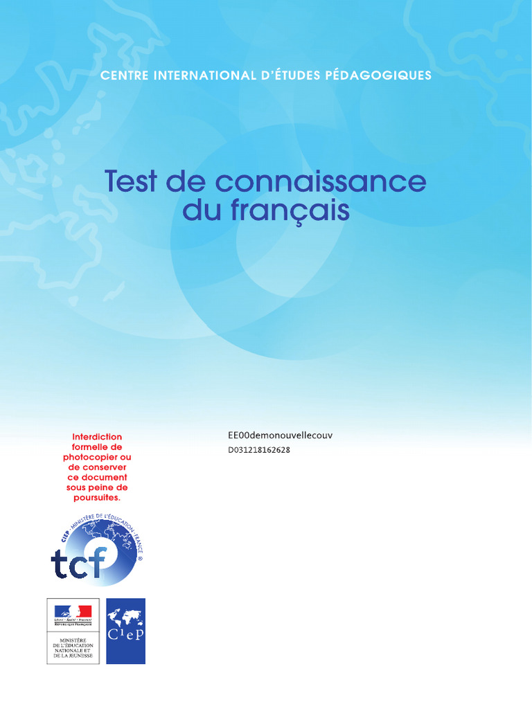 Exemple Sujet Expression Ecrite TCF | PDF