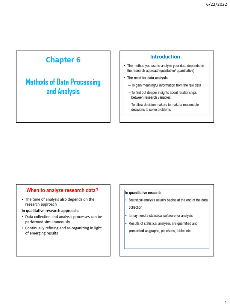 RESEARCH Chapter 6 | Download Free PDF | Statistics | Data Analysis