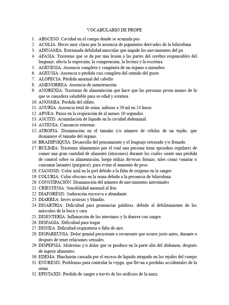 Abecedario Prope | Descargar gratis PDF | Desorden alimenticio | Edema